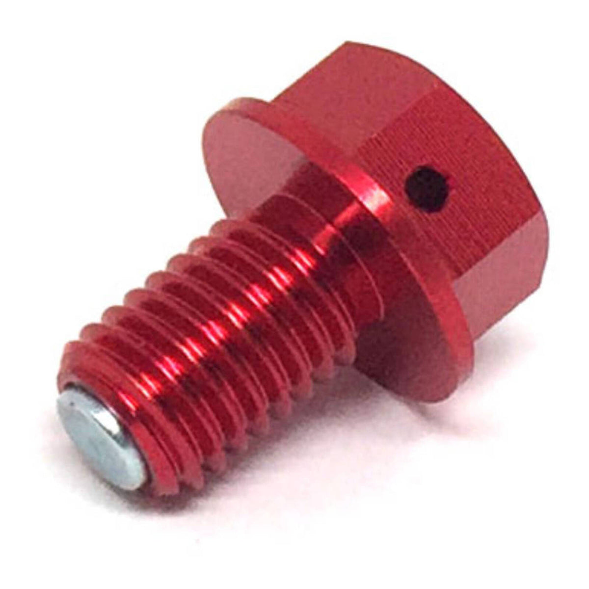 Zeta Magnetic Drain Bolt M10x1.5x15 - Red – Casbolts Motorcycles